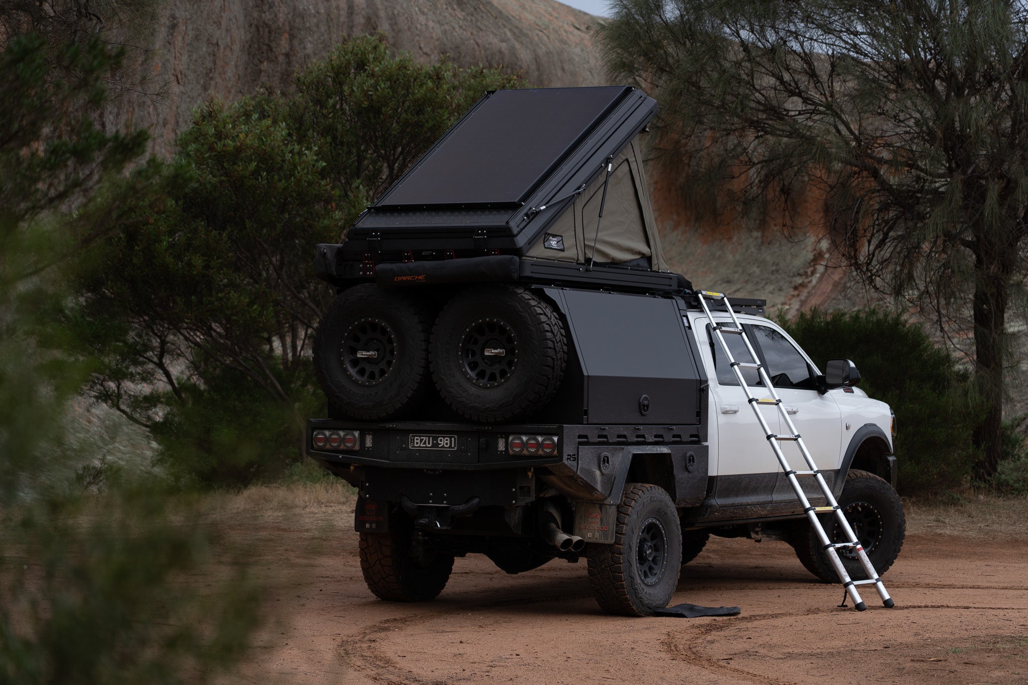 The Bush Company - TX27 Hardshell Rooftop Tent – Rock Solid Trays ...