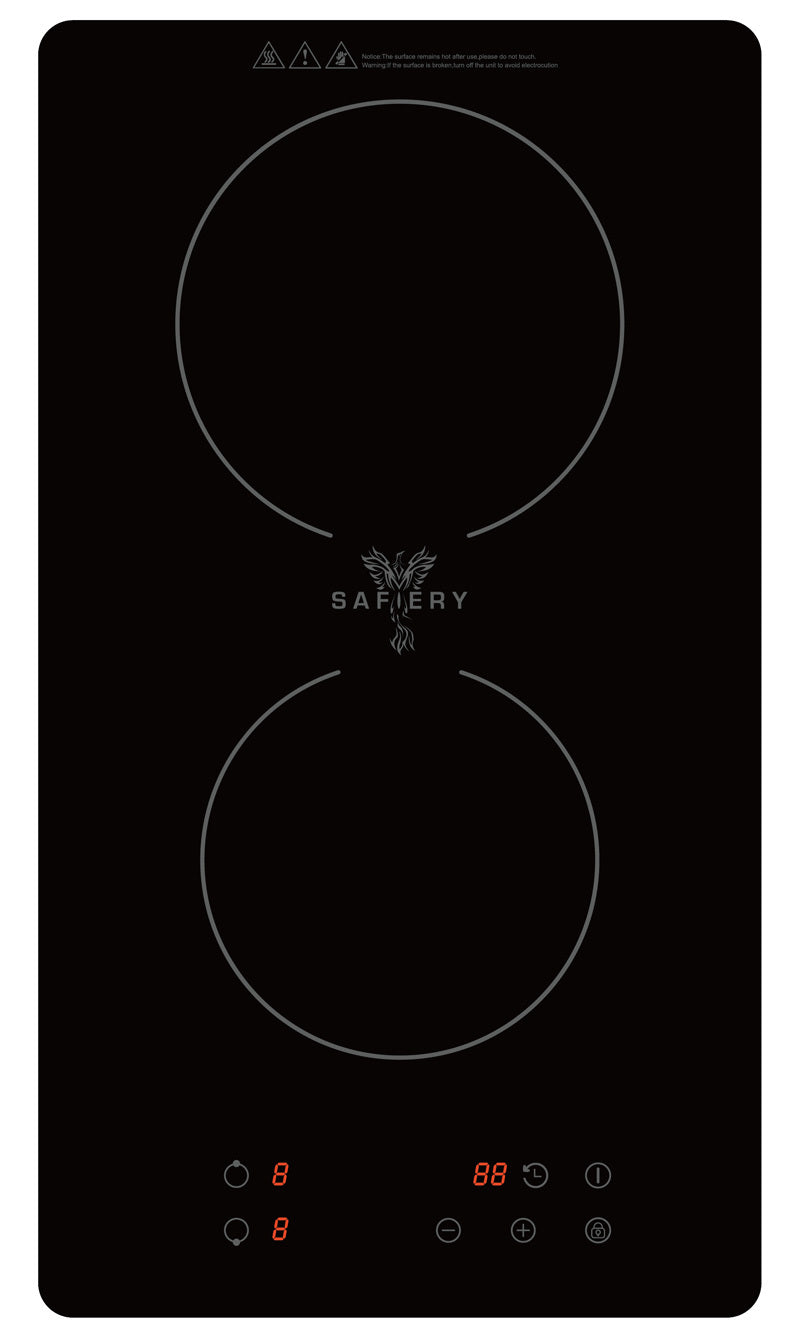 SAFIERY Induction Dual Hob Cooktop 2000W – Rock Solid Trays & Canopies ...